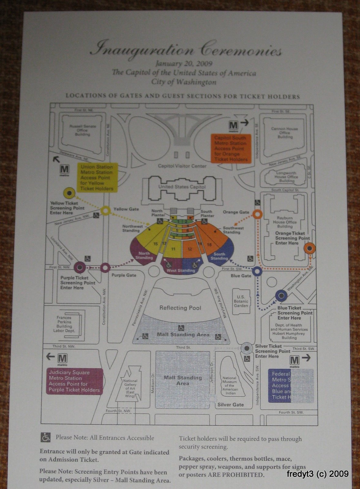 inauguration ceremony map – Photo Gallery of Fred Thomas, III